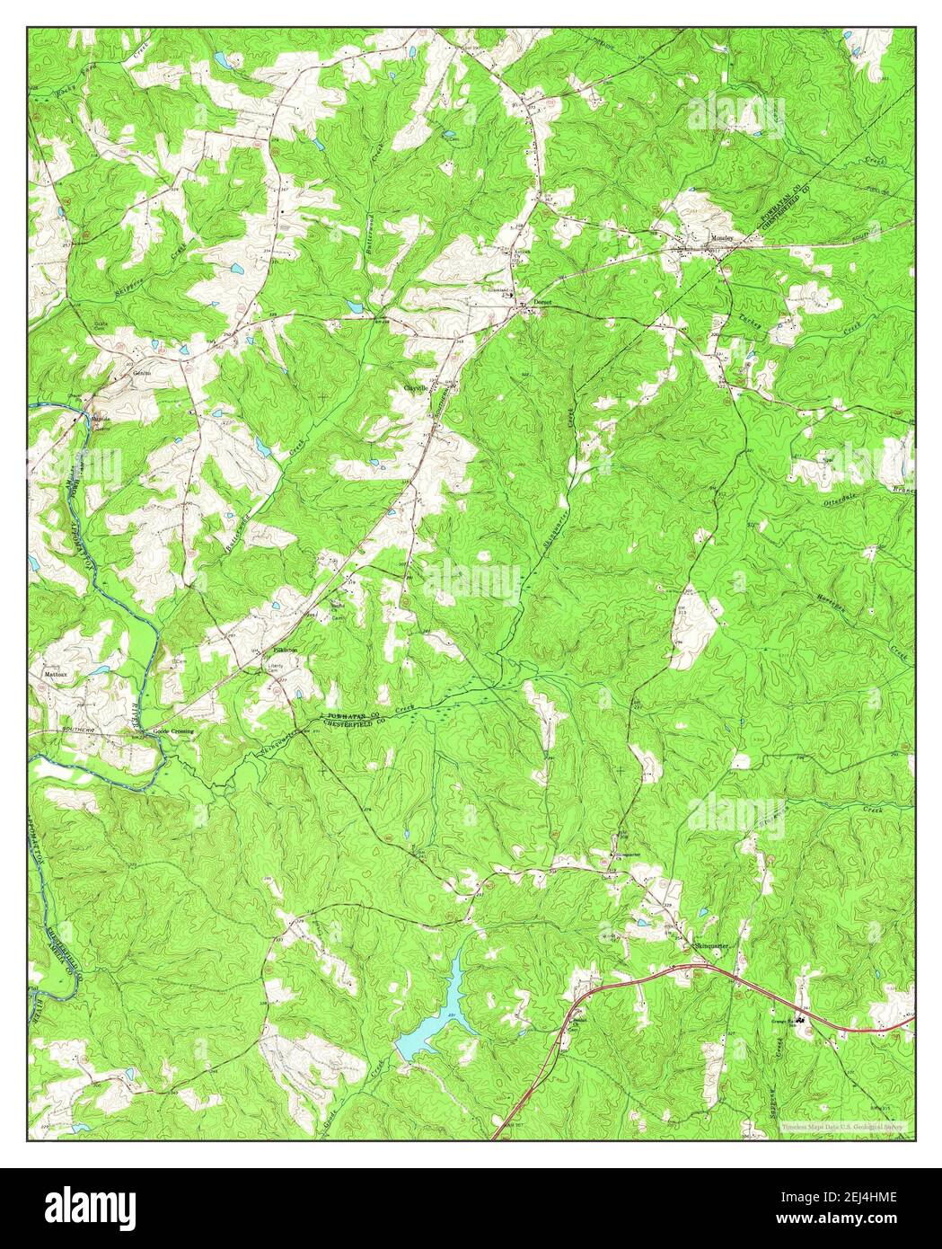 Clayville, Virginia, map 1964, 1:24000, United States of America by ...
