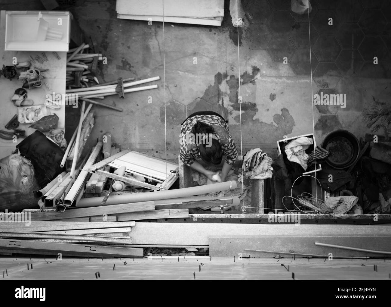 Hand washing clothes woman hi-res stock photography and images - Alamy
