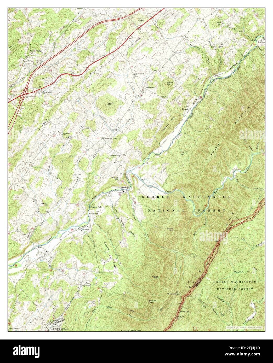 Cornwall, Virginia, map 1967, 1:24000, United States of America by ...