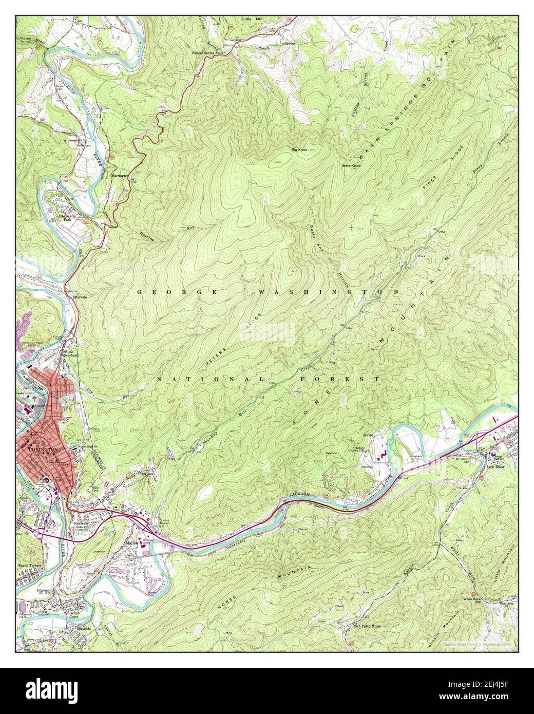 Covington, Virginia, map 1962, 1:24000, United States of America by ...