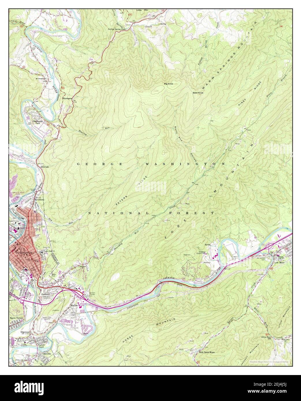 Map of covington hi-res stock photography and images - Alamy