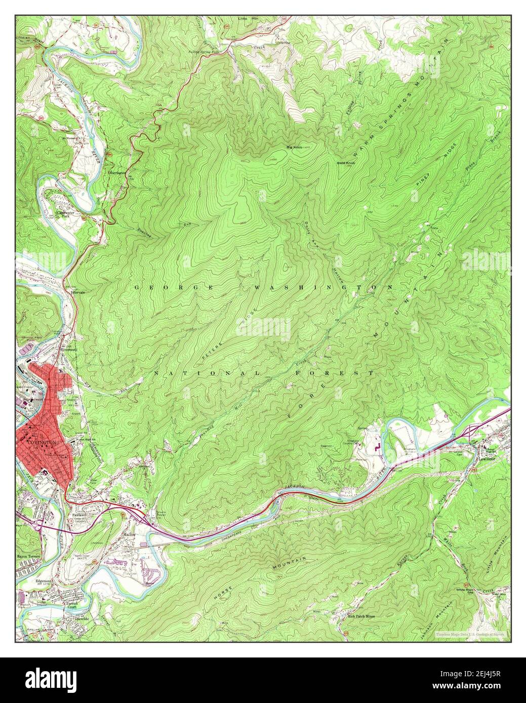 Covington, Virginia, map 1962, 1:24000, United States of America by ...