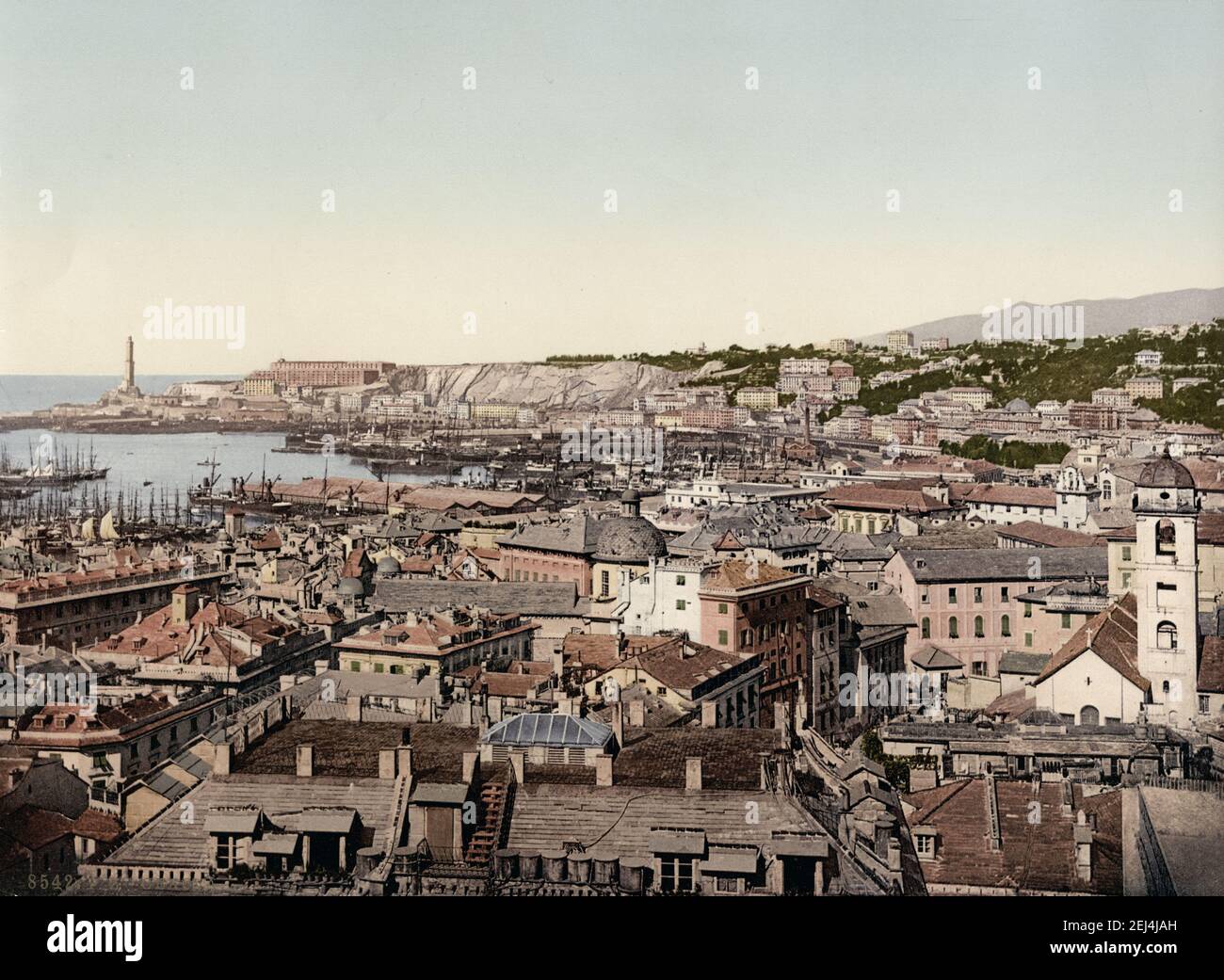 Genoa harbour 19th century hi-res stock photography and images - Alamy