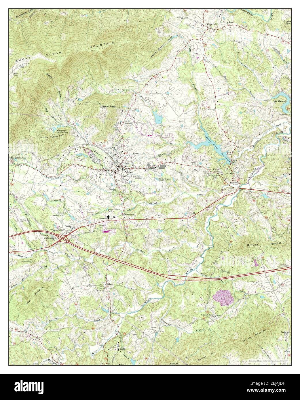 Crozet, Virginia, map 1973, 1:24000, United States of America by ...