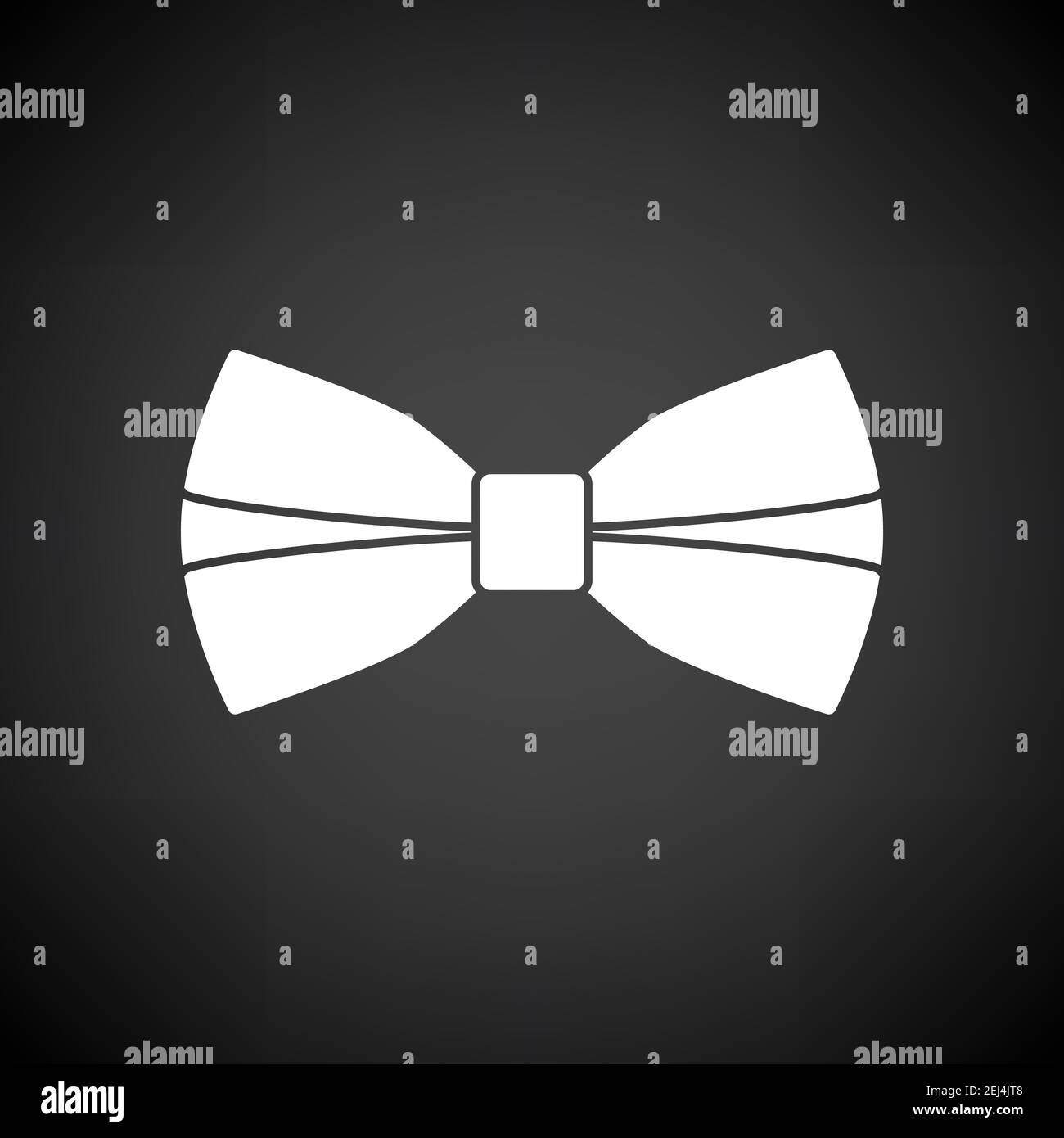 Business Butterfly Tie Icon. White on Black Background. Vector ...