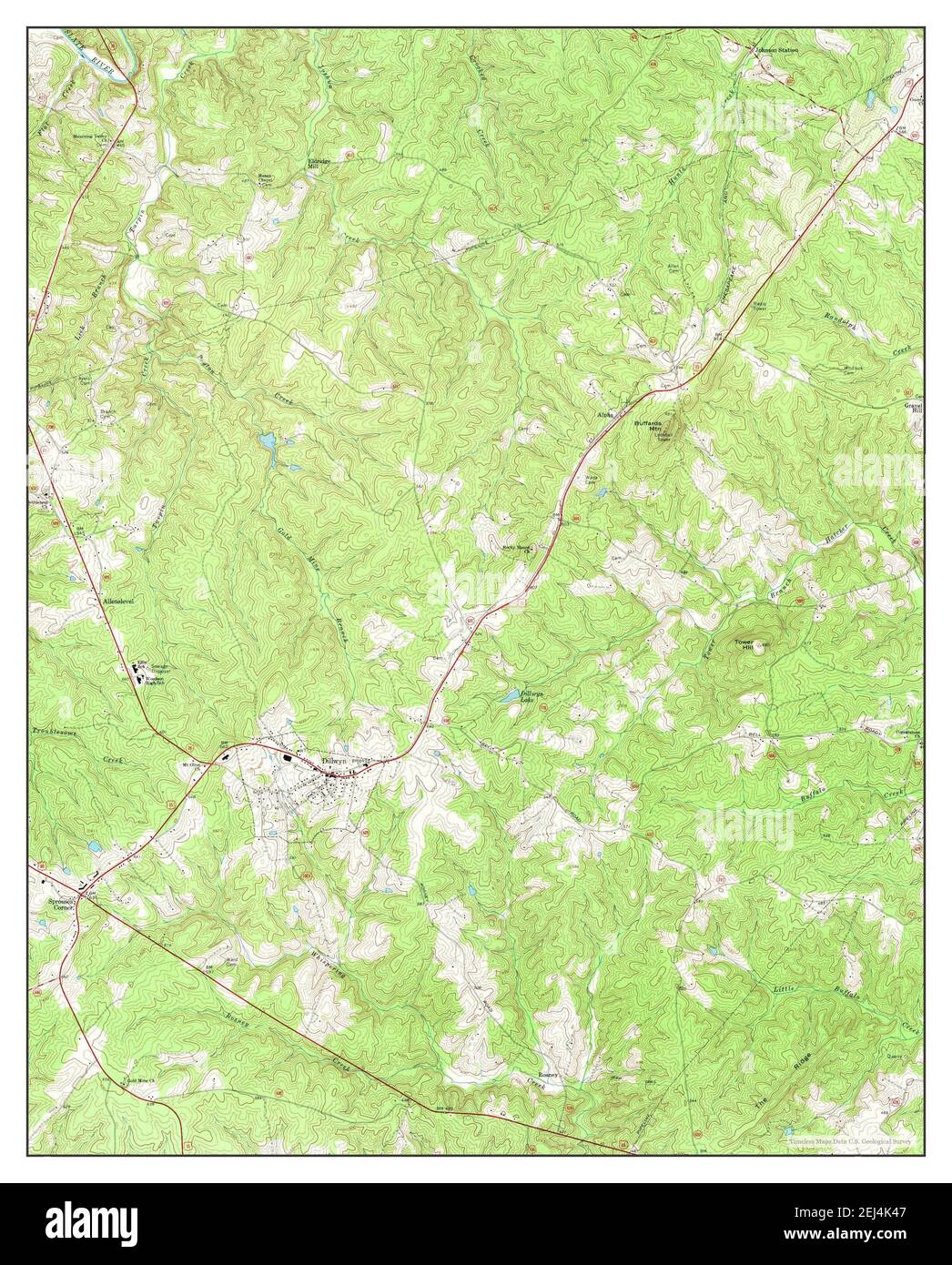 Map of dillwyn virginia hi-res stock photography and images - Alamy