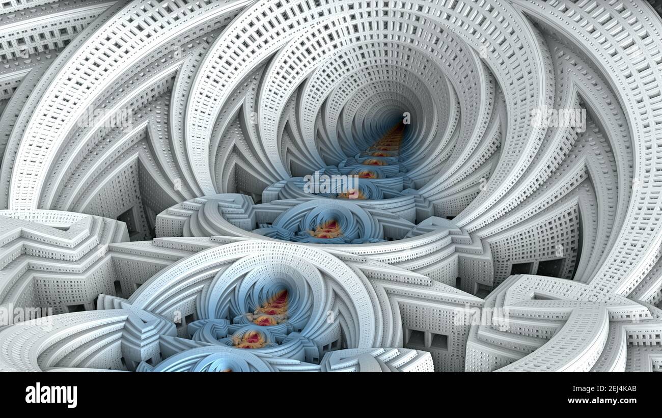 Bizarre 3D fractal background with recursive structures and shapes Stock Photo - Alamy