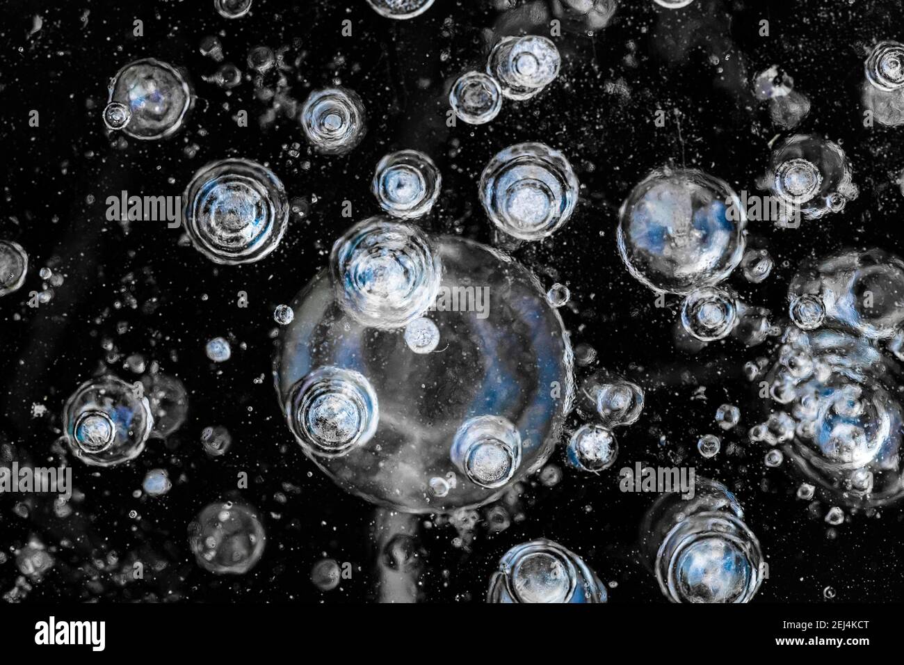 Air pockets, air bubbles and structures in ice, Austria Stock Photo - Alamy