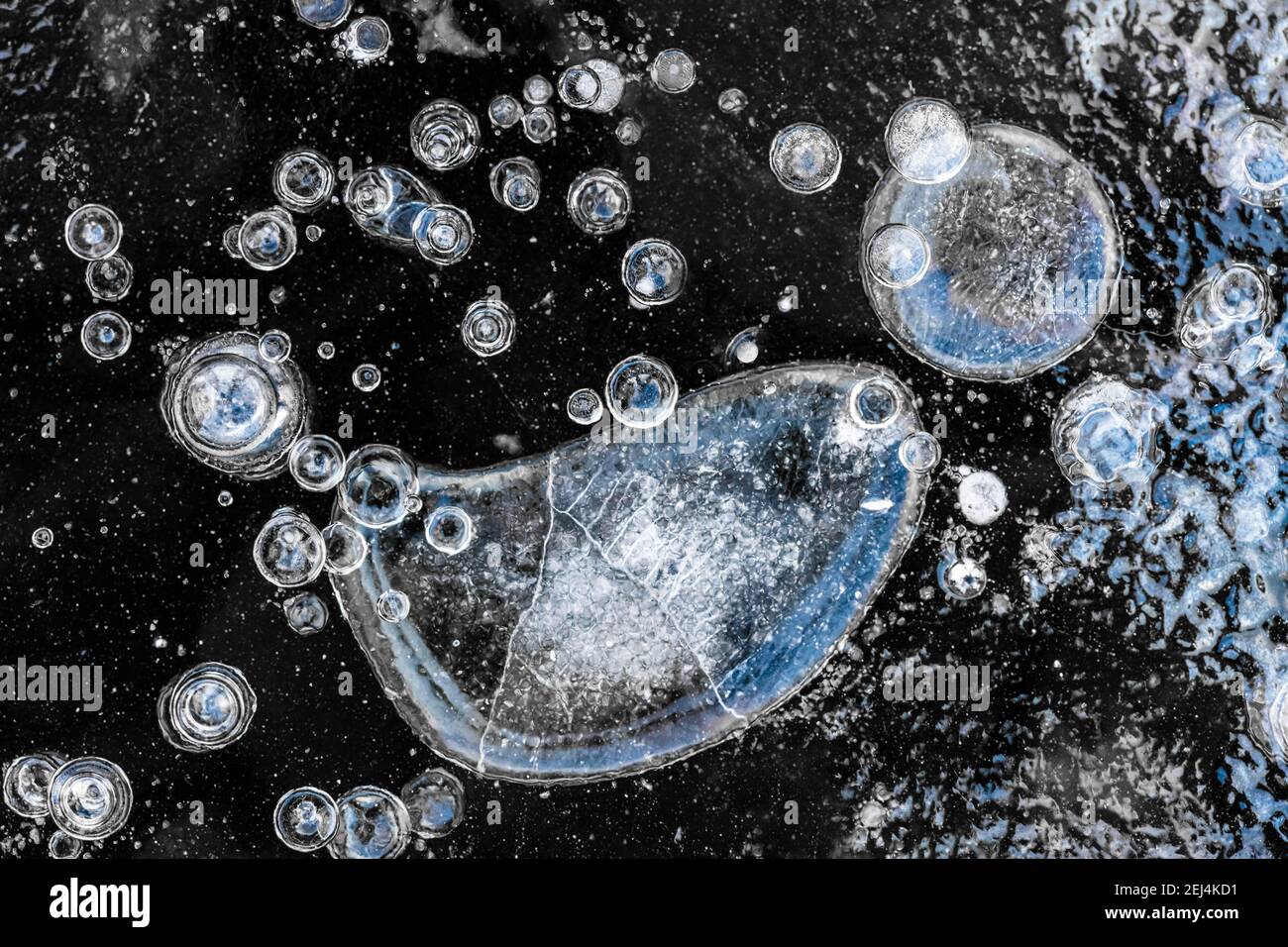 Air pockets, air bubbles and structures in ice, Austria Stock Photo - Alamy