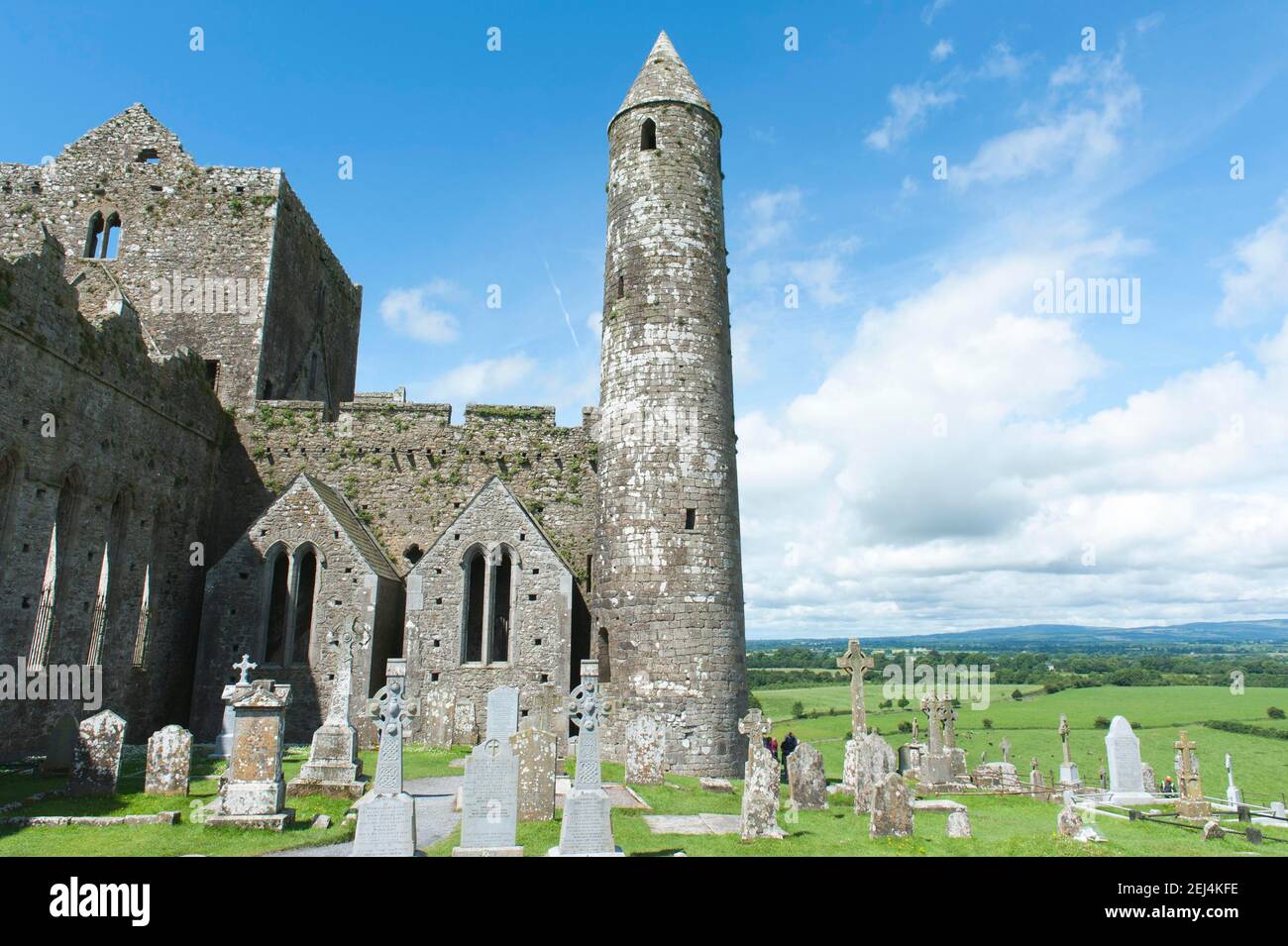 Medieval castle and church ruins of St. Patricks Cathedral, fully ...