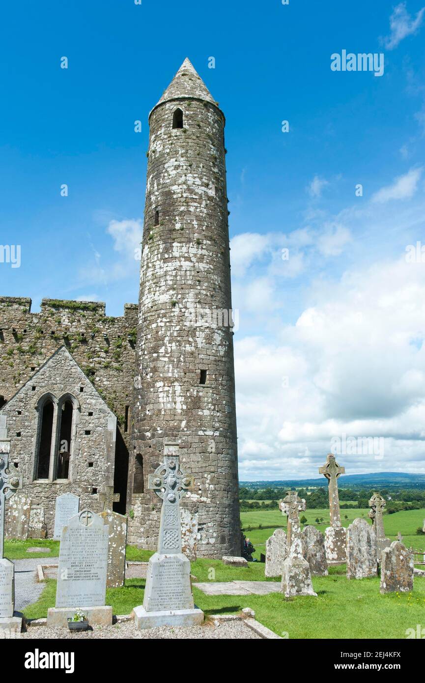 Medieval castle and church ruins of St. Patricks Cathedral, fully ...