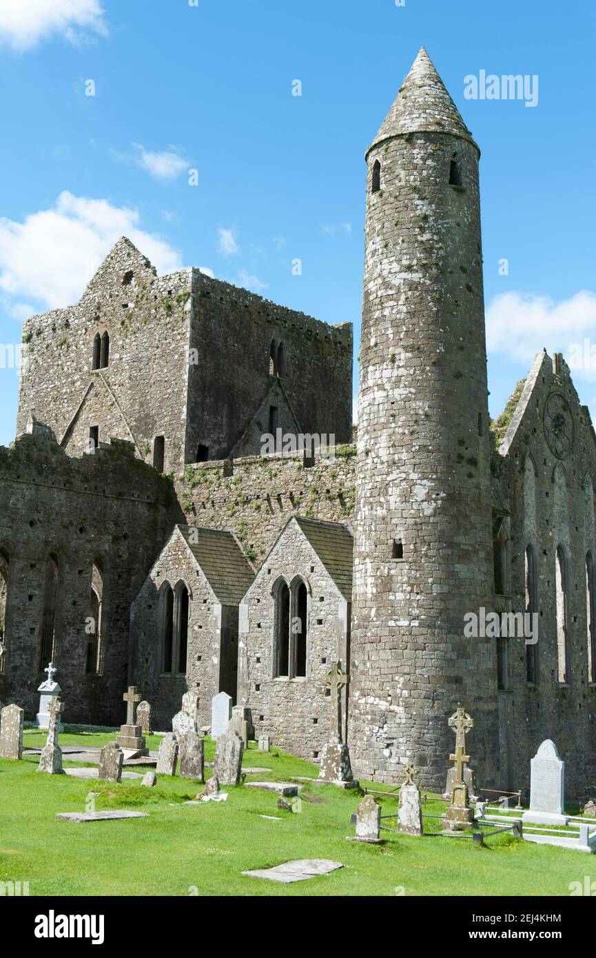Medieval castle and church ruins of St. Patricks Cathedral, fully ...