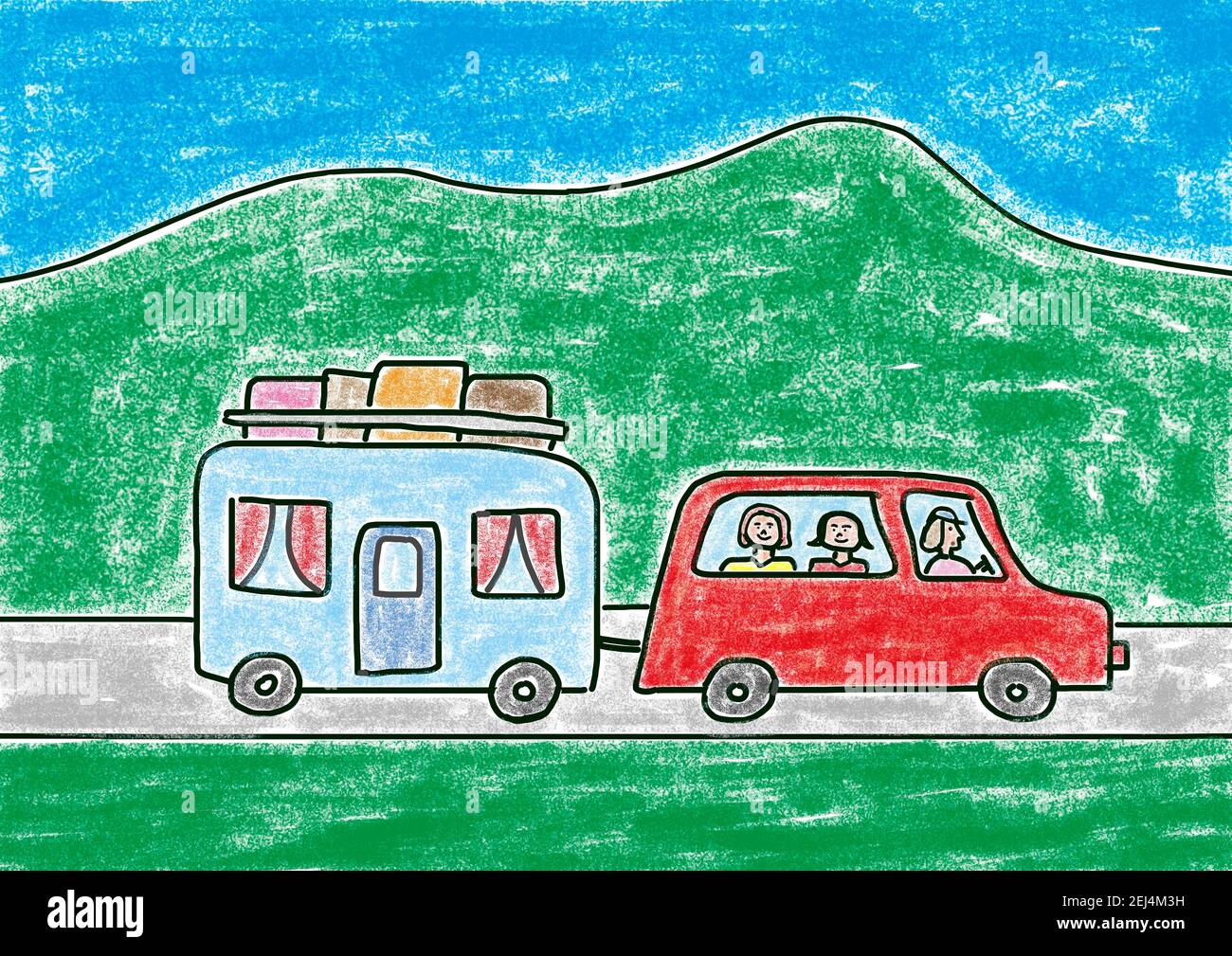 Drawing caravan hi-res stock photography and images - Alamy