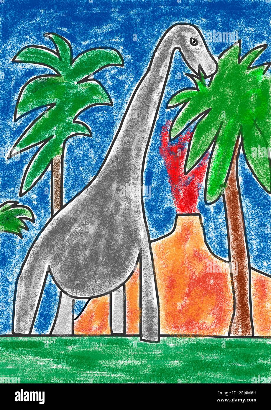 Volcanoes Drawings For Kids