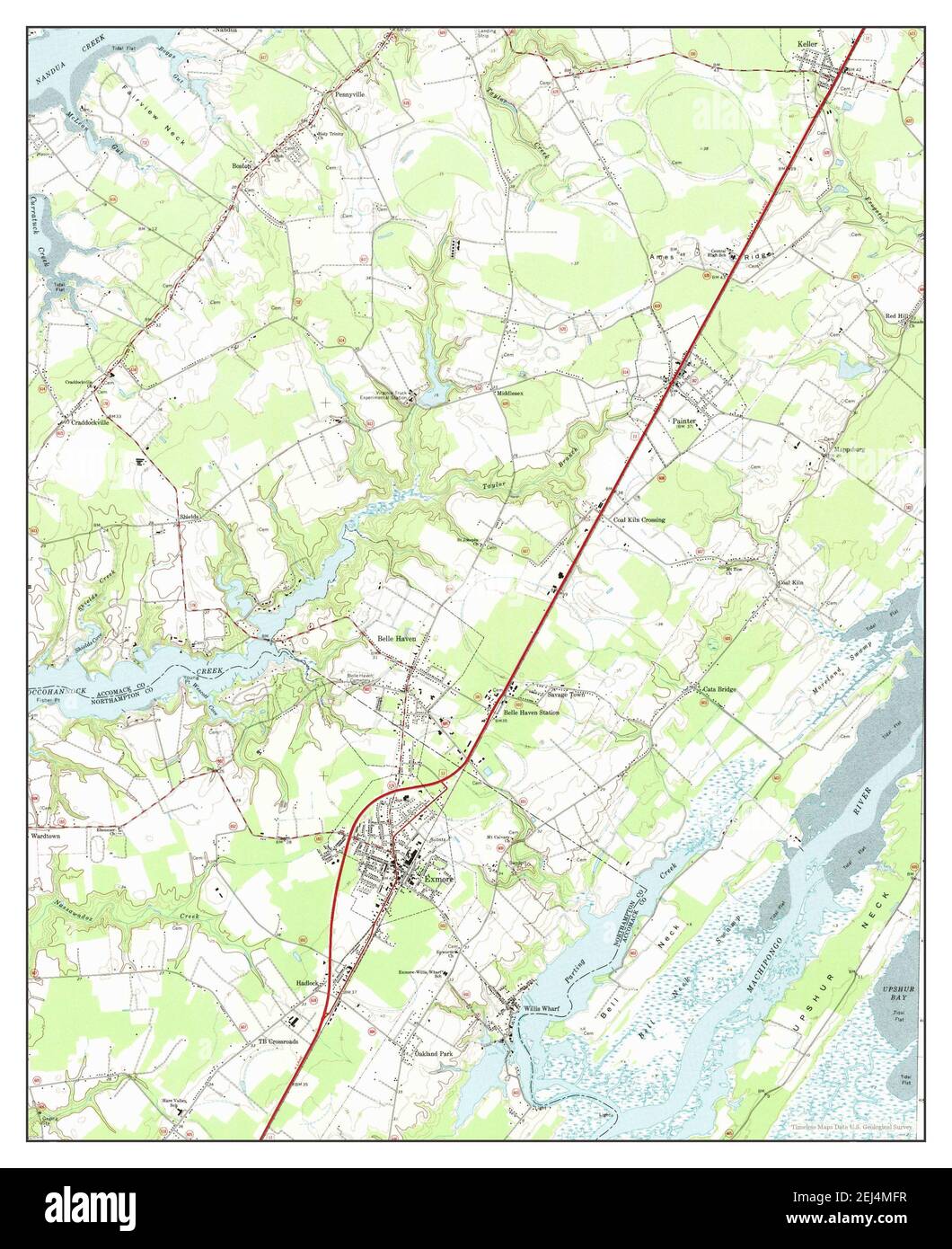 Exmore, Virginia, map 1968, 1:24000, United States of America by ...