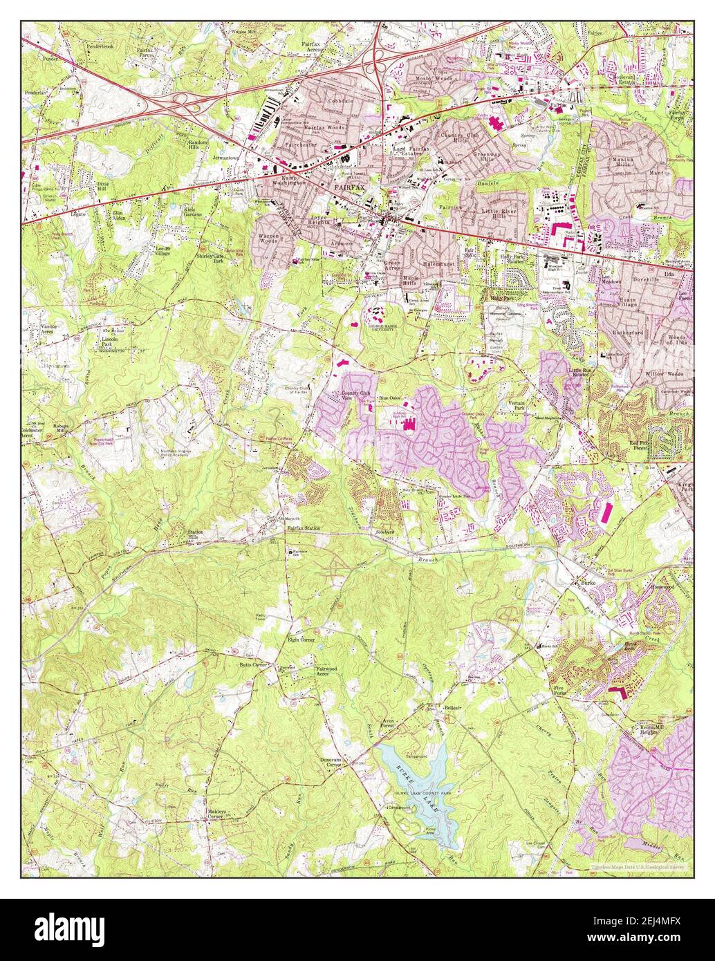 Fairfax, Virginia, map 1966, 1:24000, United States of America by ...