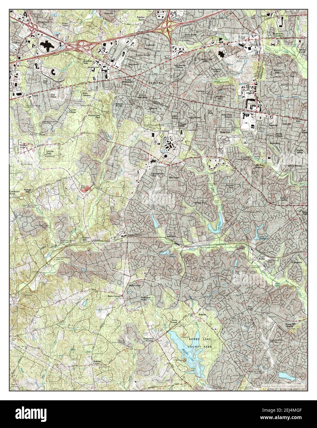 Fairfax county map hi-res stock photography and images - Alamy