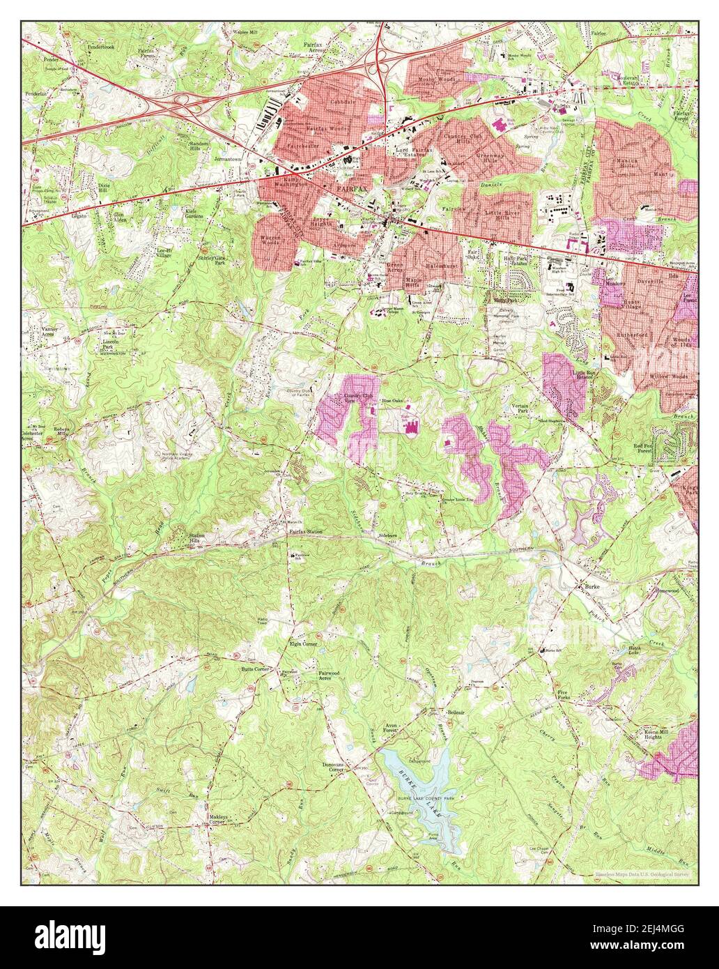 Fairfax county map hi-res stock photography and images - Alamy