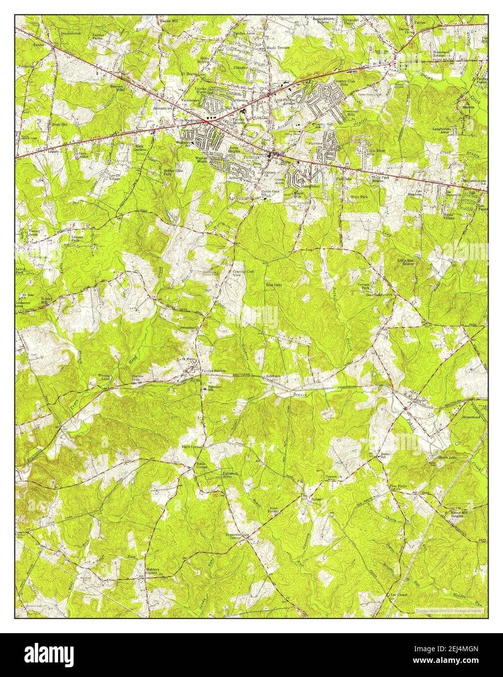 Fairfax county map hi-res stock photography and images - Alamy