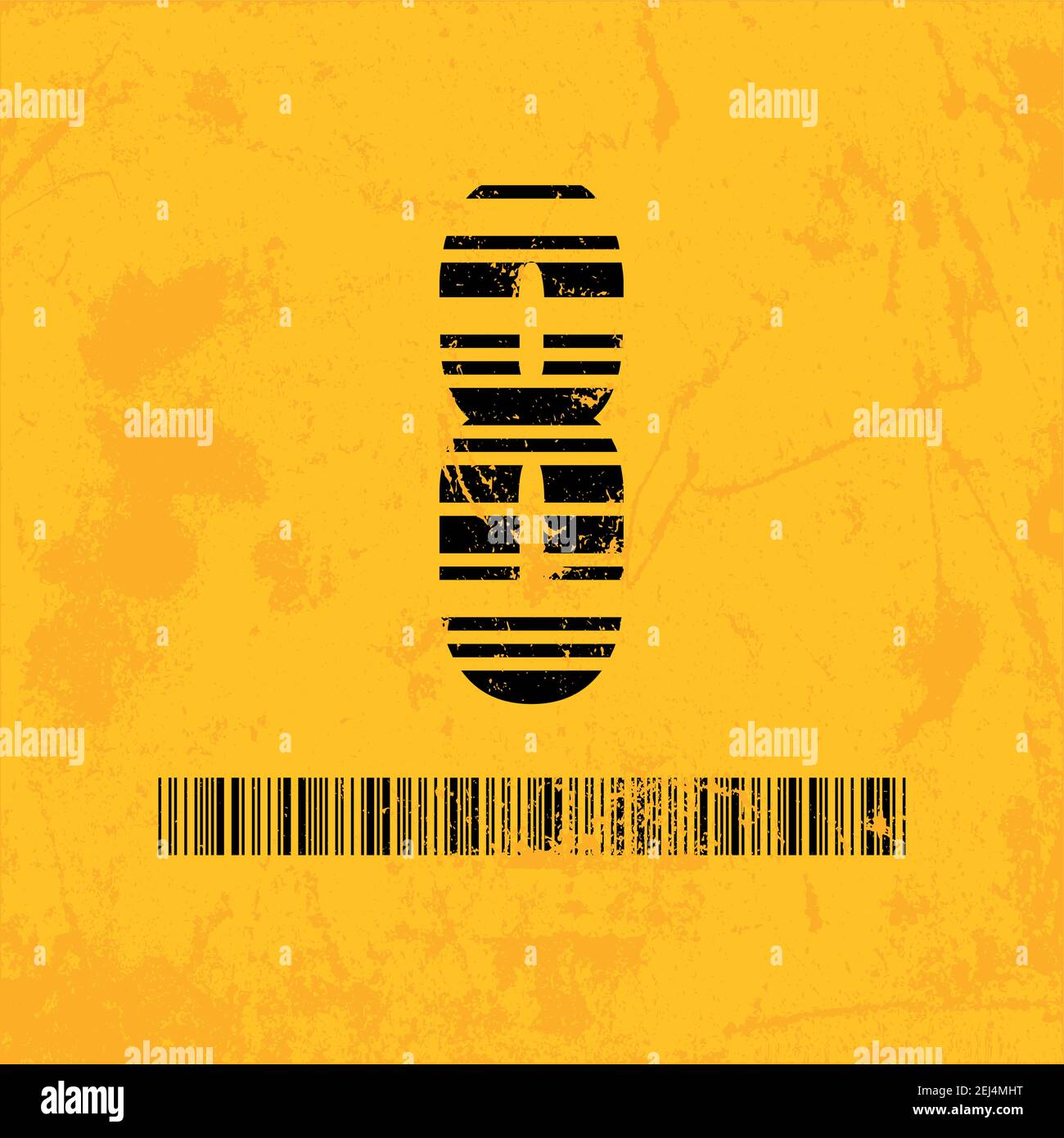 Stylish barcode typeface number eight. Stripped letters of barcode ...