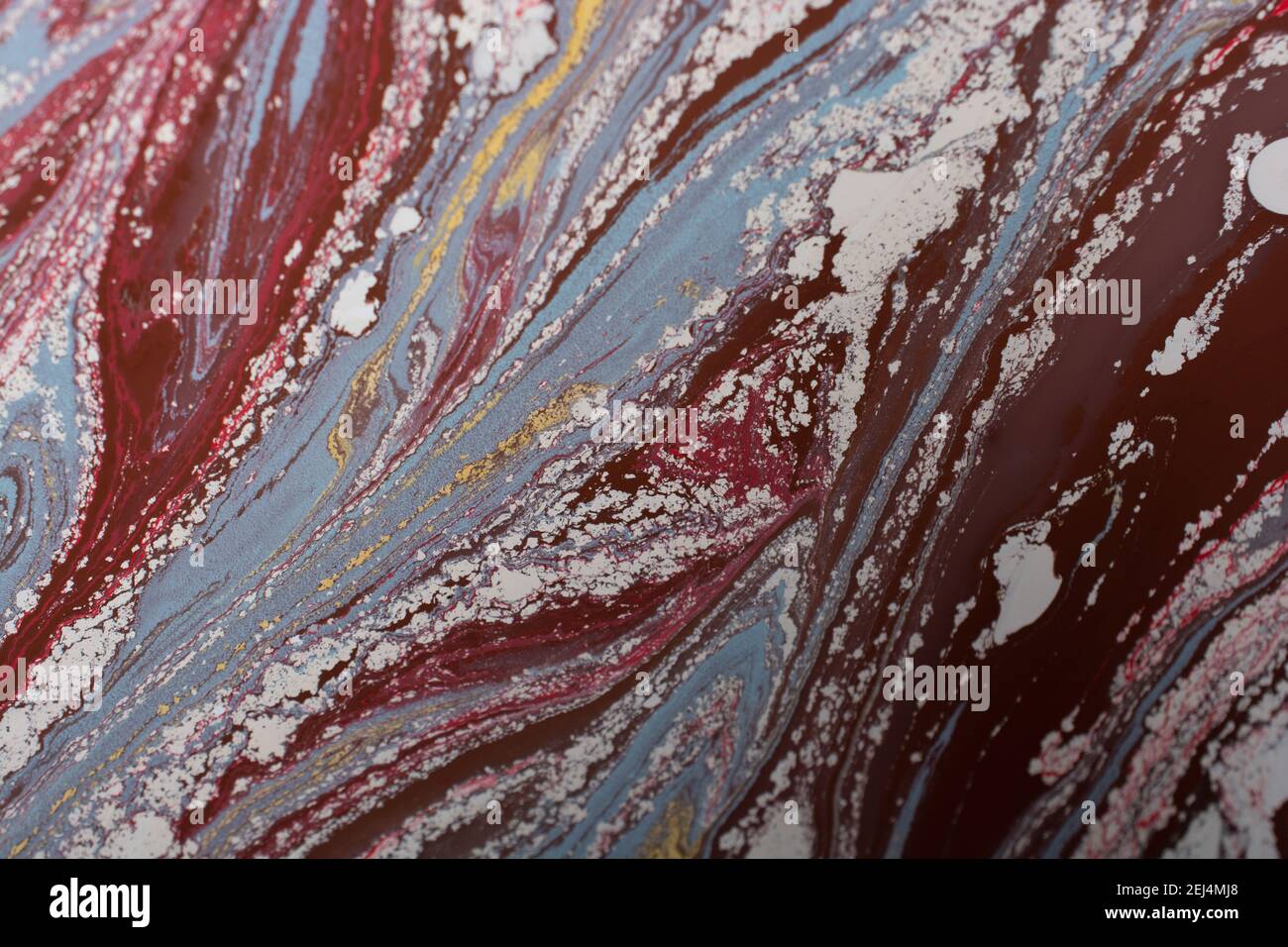 Creative ebru art background with abstract paint. Marbling texture ...