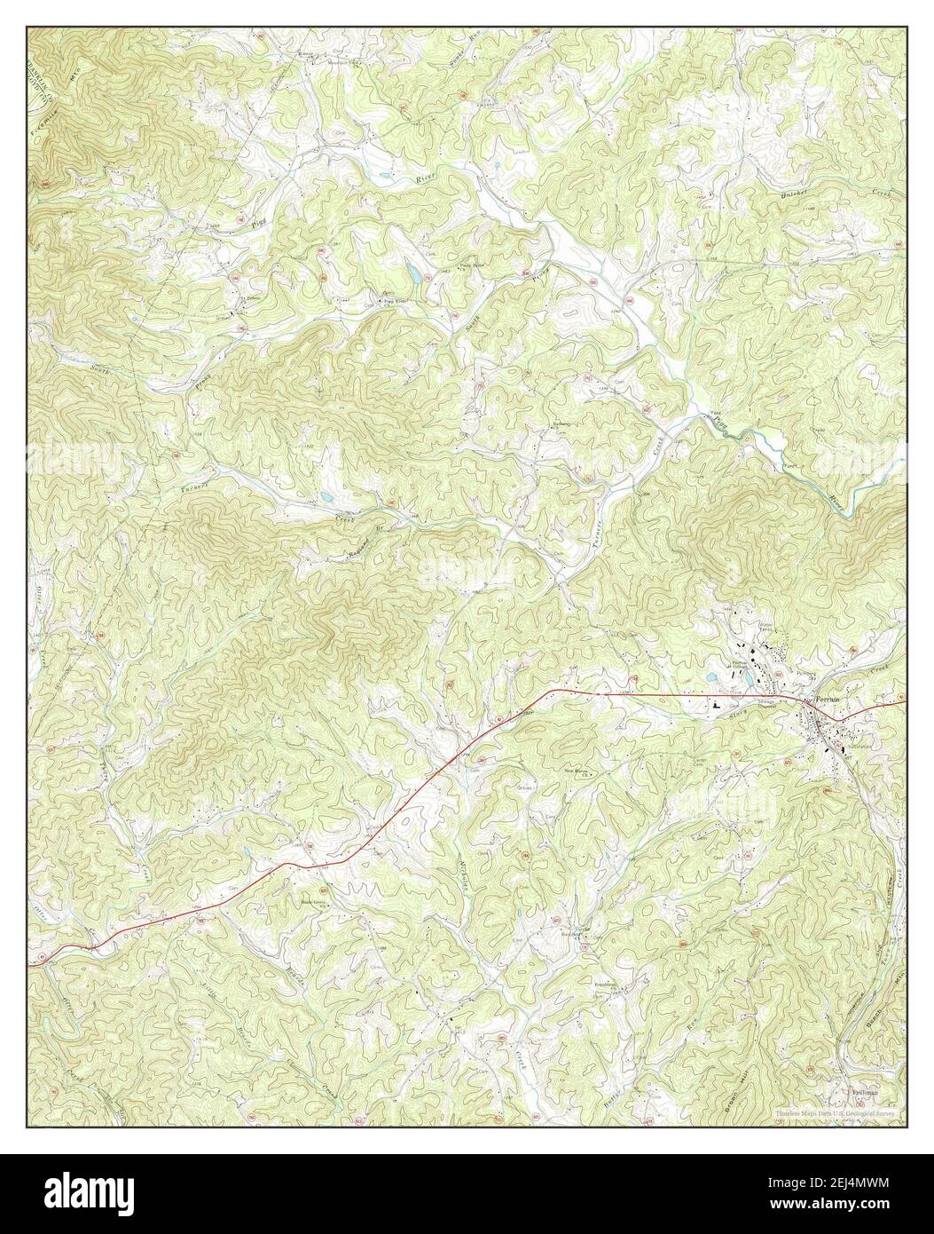 Ferrum, Virginia, map 1967, 1:24000, United States of America by ...
