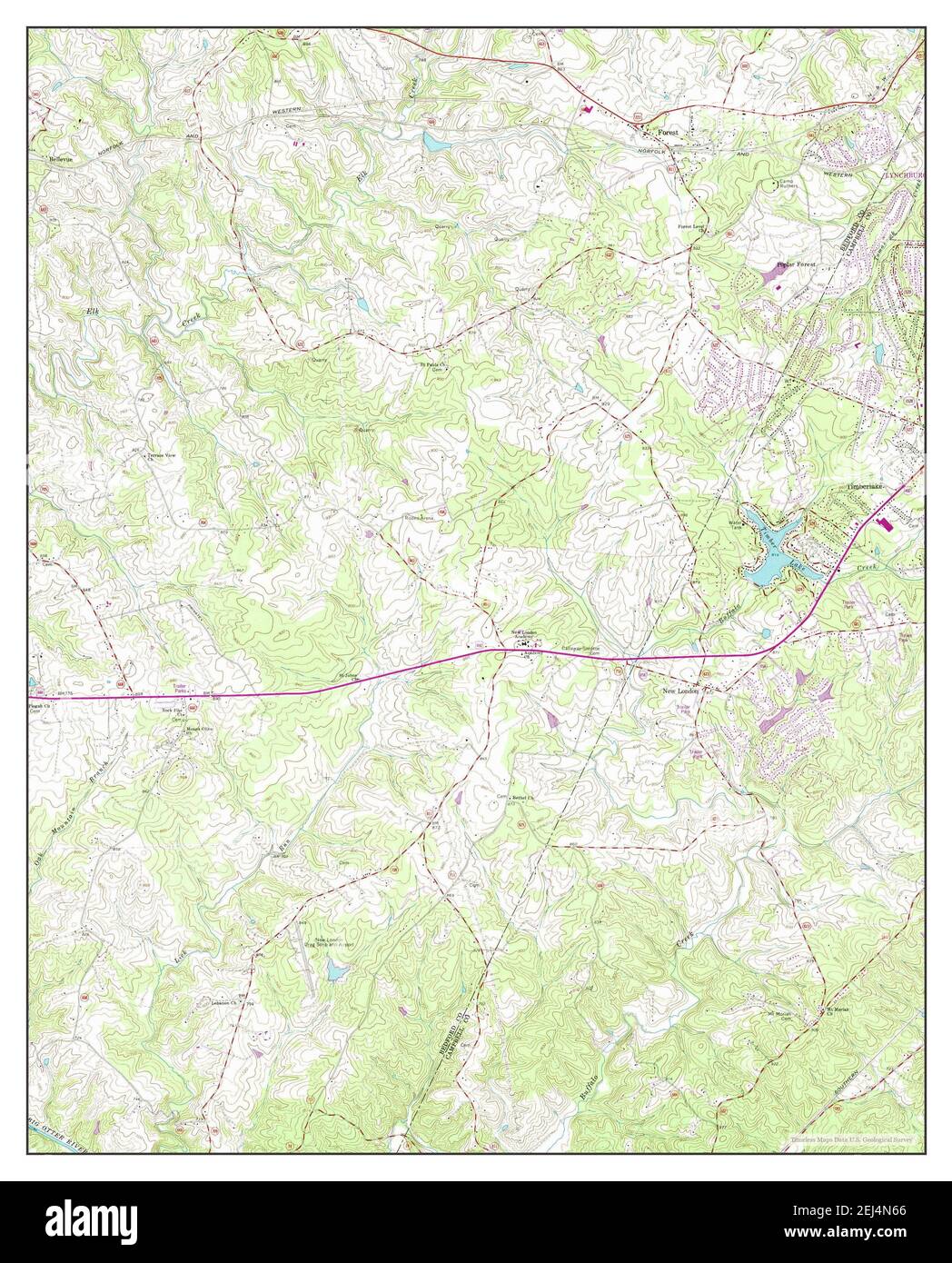 Forest, Virginia, map 1965, 1:24000, United States of America by ...