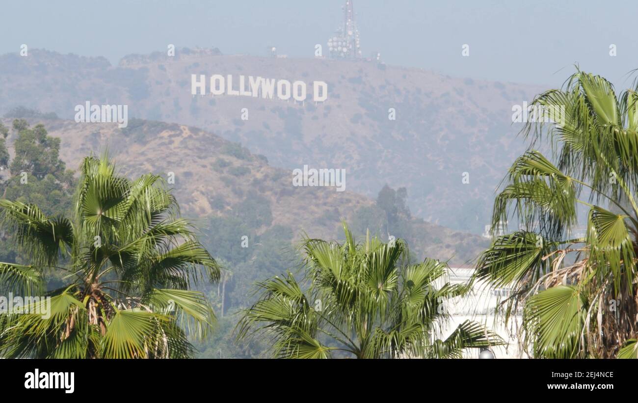 LOS ANGELES, CALIFORNIA, USA - 7 NOV 2019: Iconic Hollywood sign. Big ...