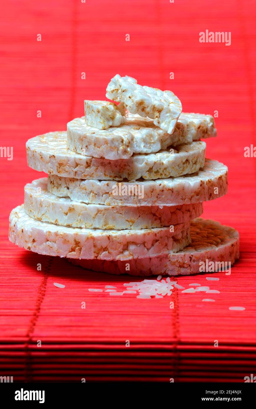 Stacked rice cakes, rice cake Stock Photo - Alamy