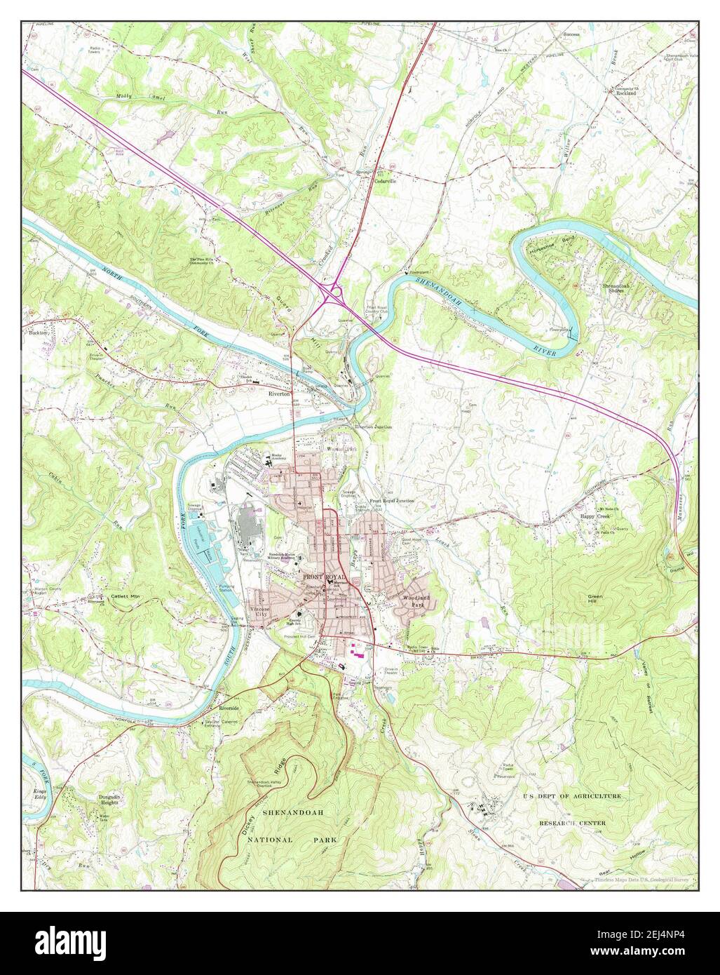 Front Royal, Virginia, map 1967, 1:24000, United States of America by ...