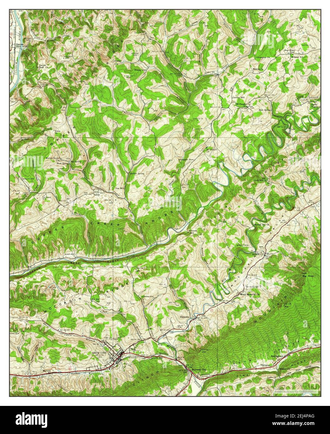 Map of gate city virginia hi-res stock photography and images - Alamy
