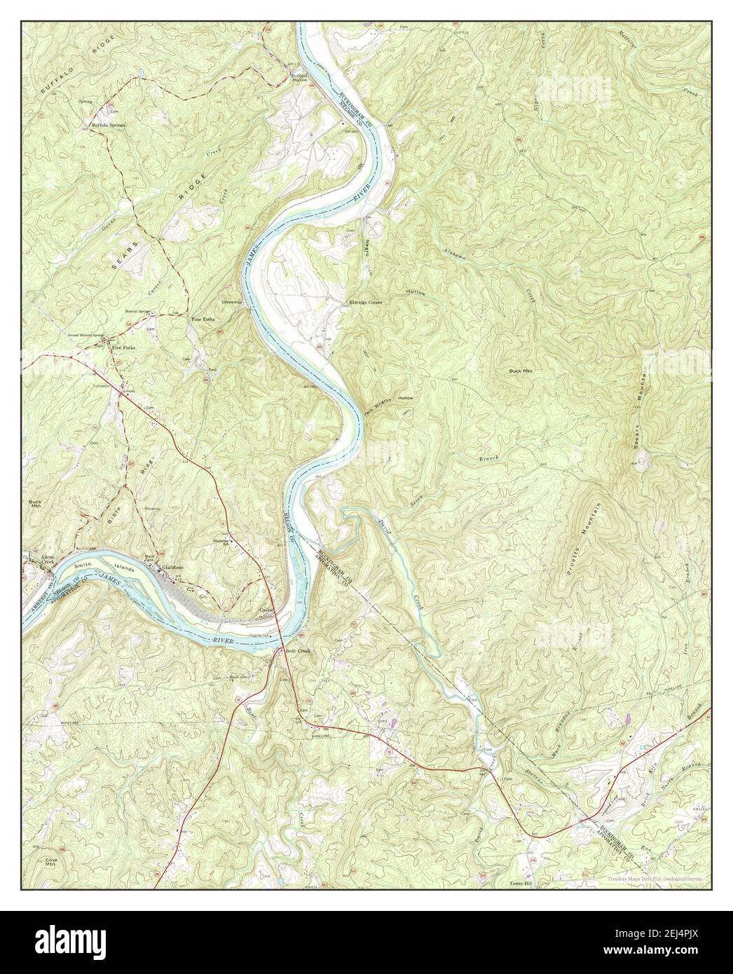 Gladstone, Virginia, map 1969, 1:24000, United States of America by ...