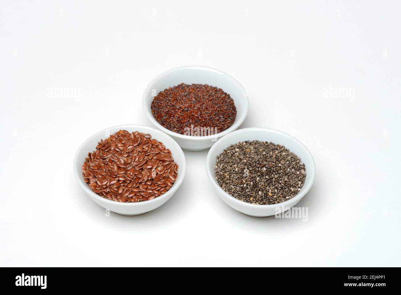 Linseed, flea seed, chia seed Stock Photo - Alamy