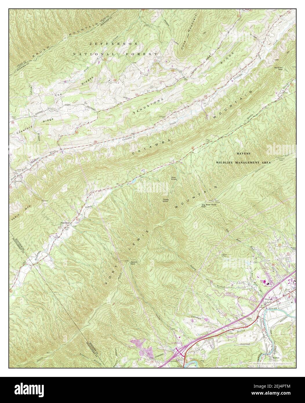 Glenvar, Virginia, map 1963, 1:24000, United States of America by ...