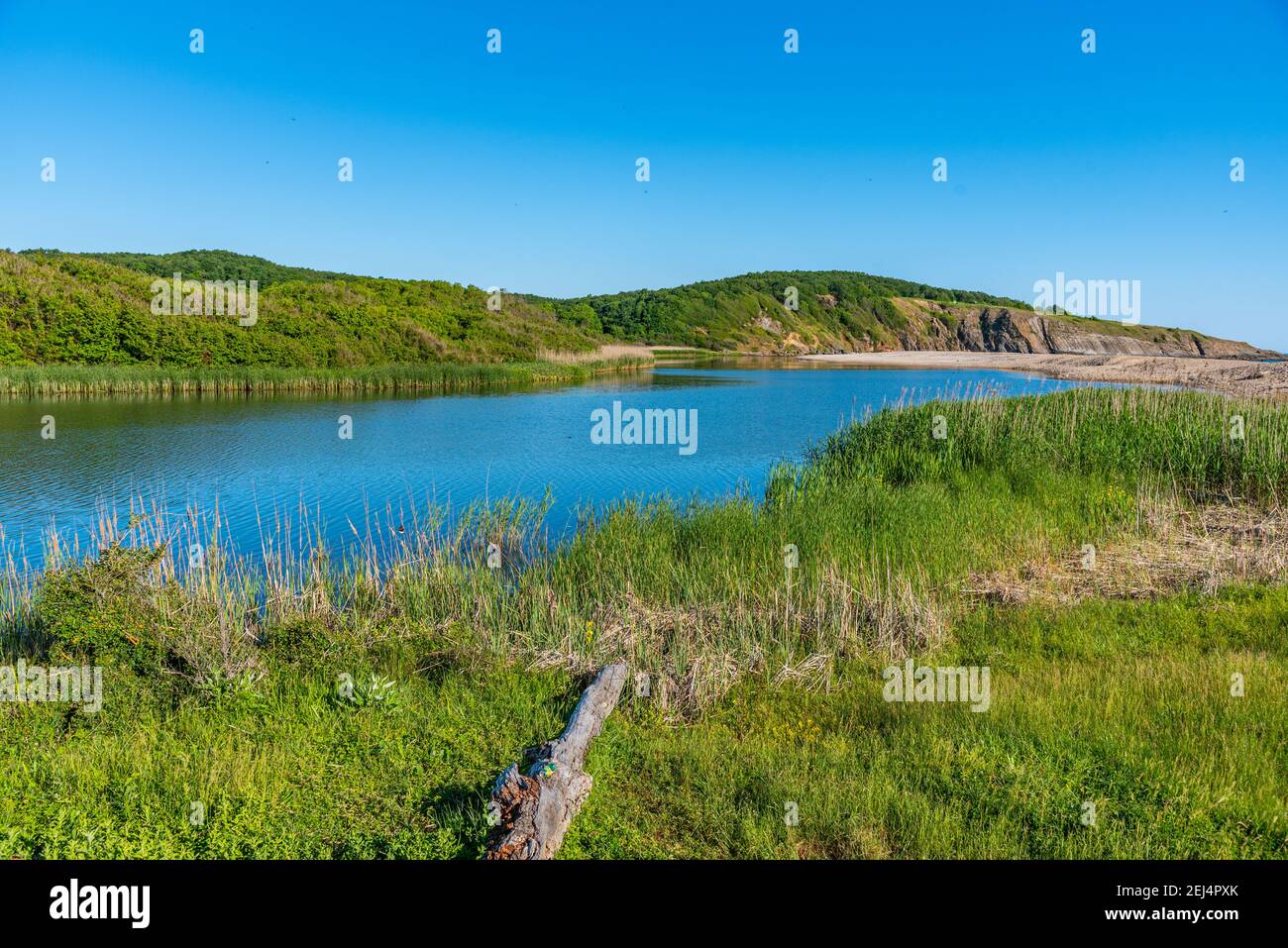 Aerial view of Strandzha mountains and veleka river in bulgaria Stock ...