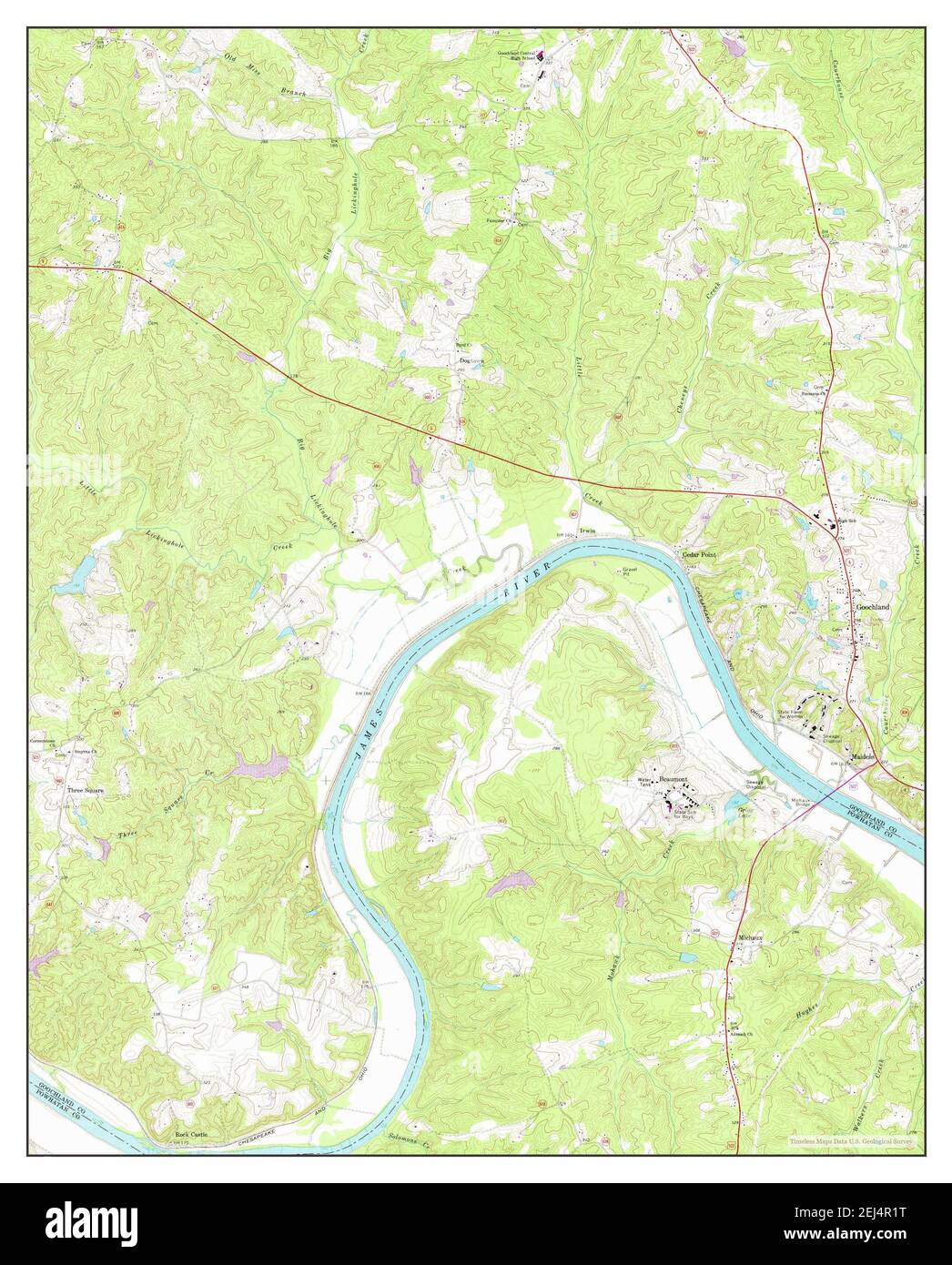 Goochland, Virginia, map 1968, 1:24000, United States of America by ...