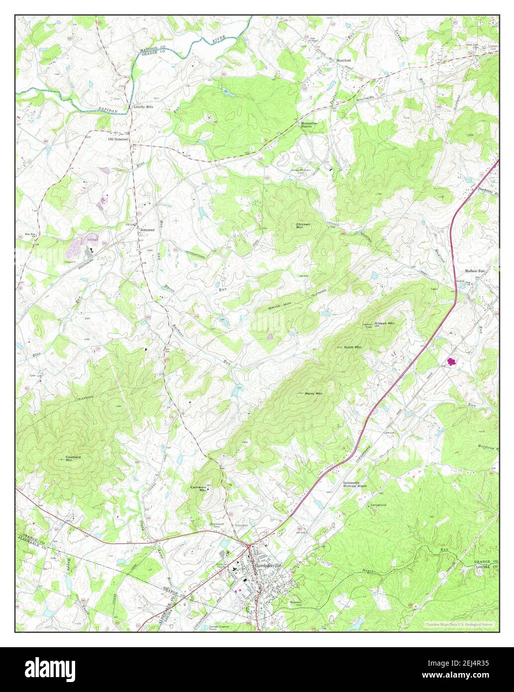 Gordonsville, Virginia, map 1970, 1:24000, United States of America by ...