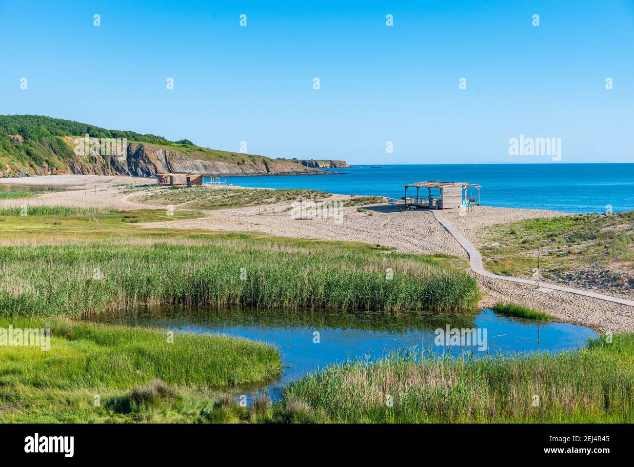 Aerial view of Veleka beach in Bulgaria Stock Photo - Alamy