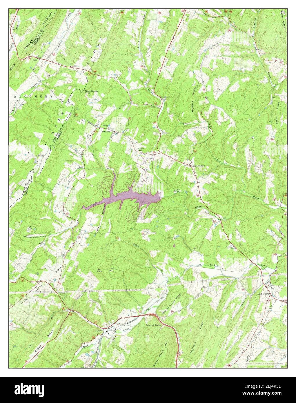 Map of gore virginia hi-res stock photography and images - Alamy
