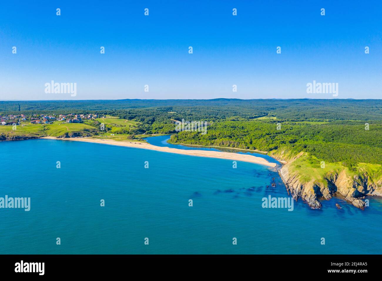 Aerial view beach mouth veleka hi-res stock photography and images - Alamy