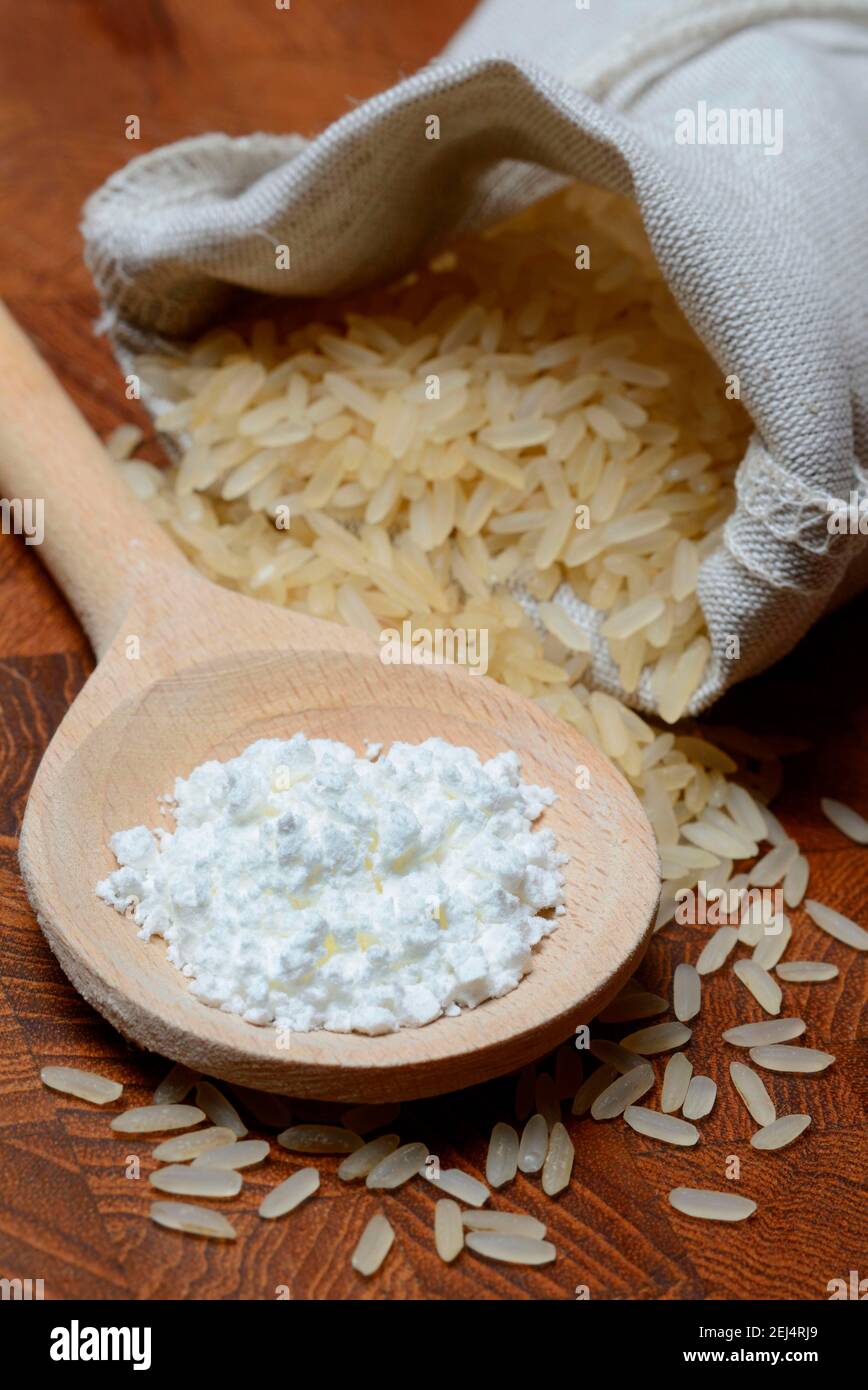 Rice grains and rice starch, rice grains, rice starch, rice grain Stock ...