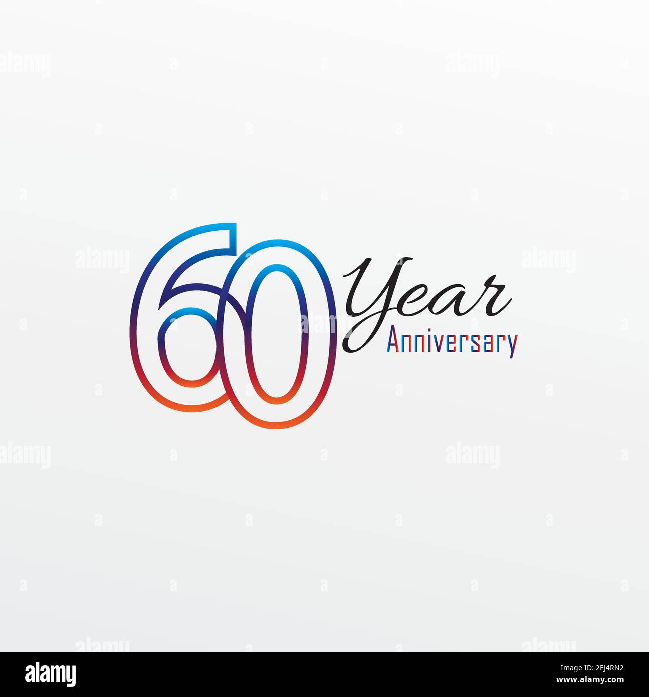 60 years birthday logo Stock Vector Images - Alamy