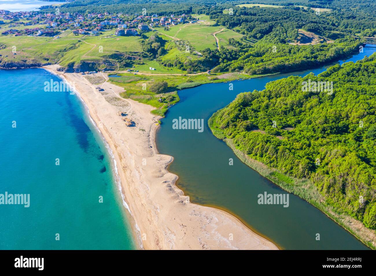 Aerial view of Veleka beach in Bulgaria Stock Photo - Alamy