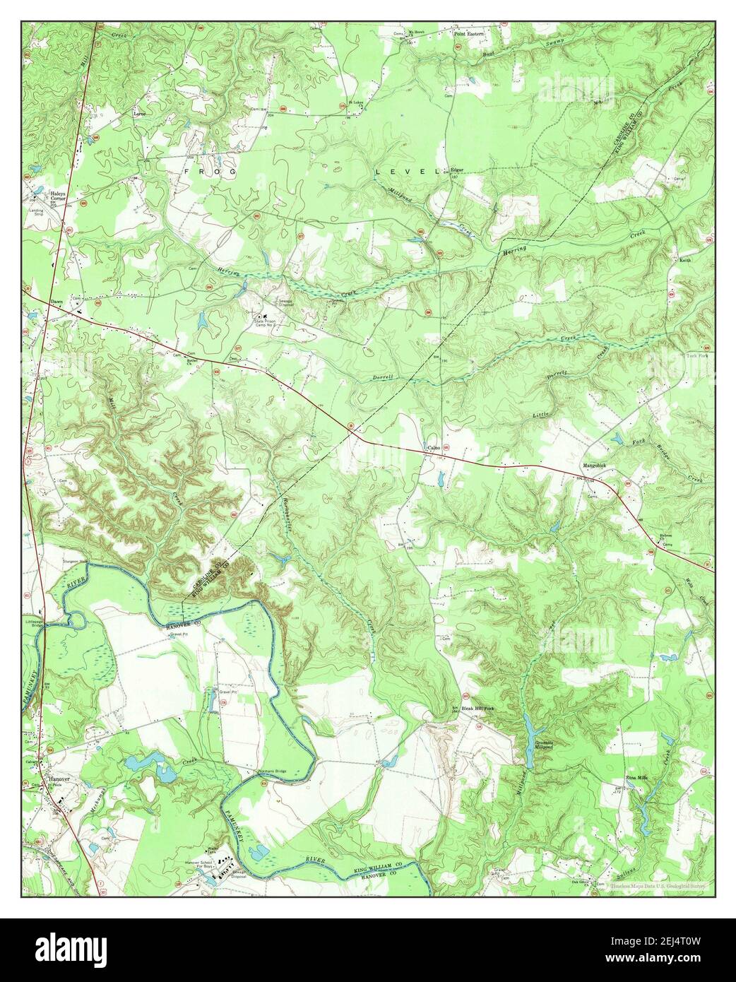 Hanover, Virginia, map 1969, 1:24000, United States of America by ...