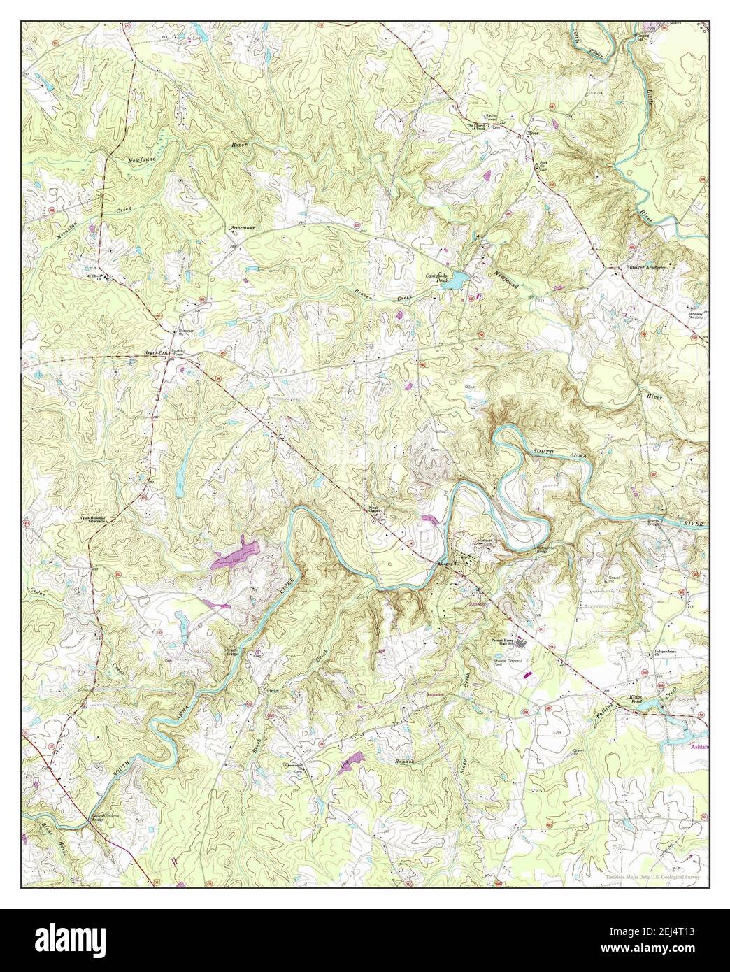 Hanover Academy, Virginia, map 1969, 1:24000, United States of America ...