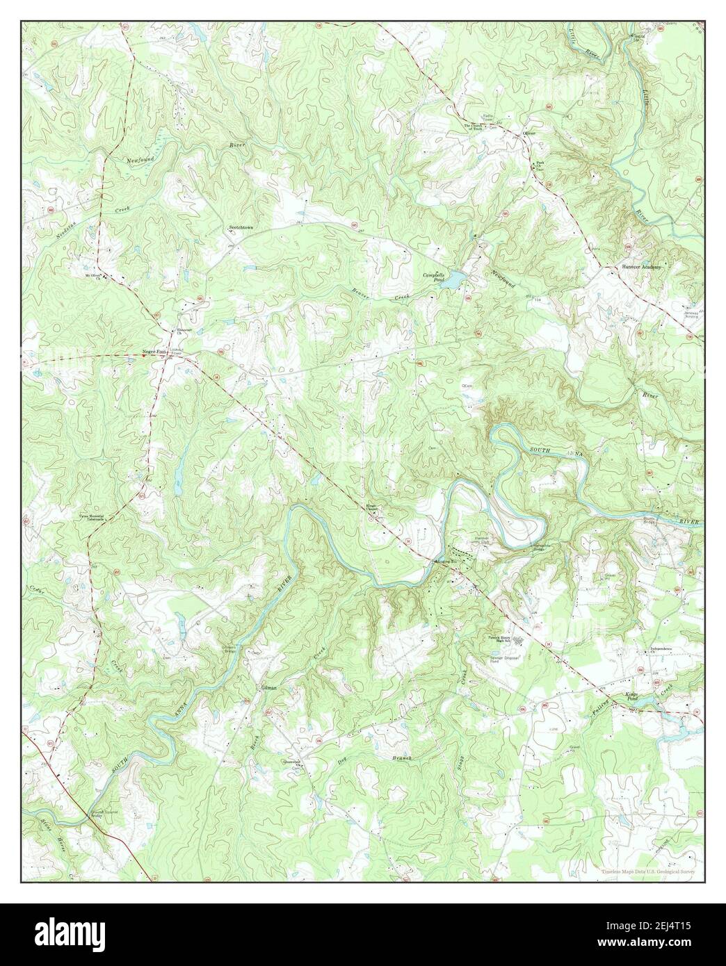 Map of hanover virginia hi-res stock photography and images - Alamy