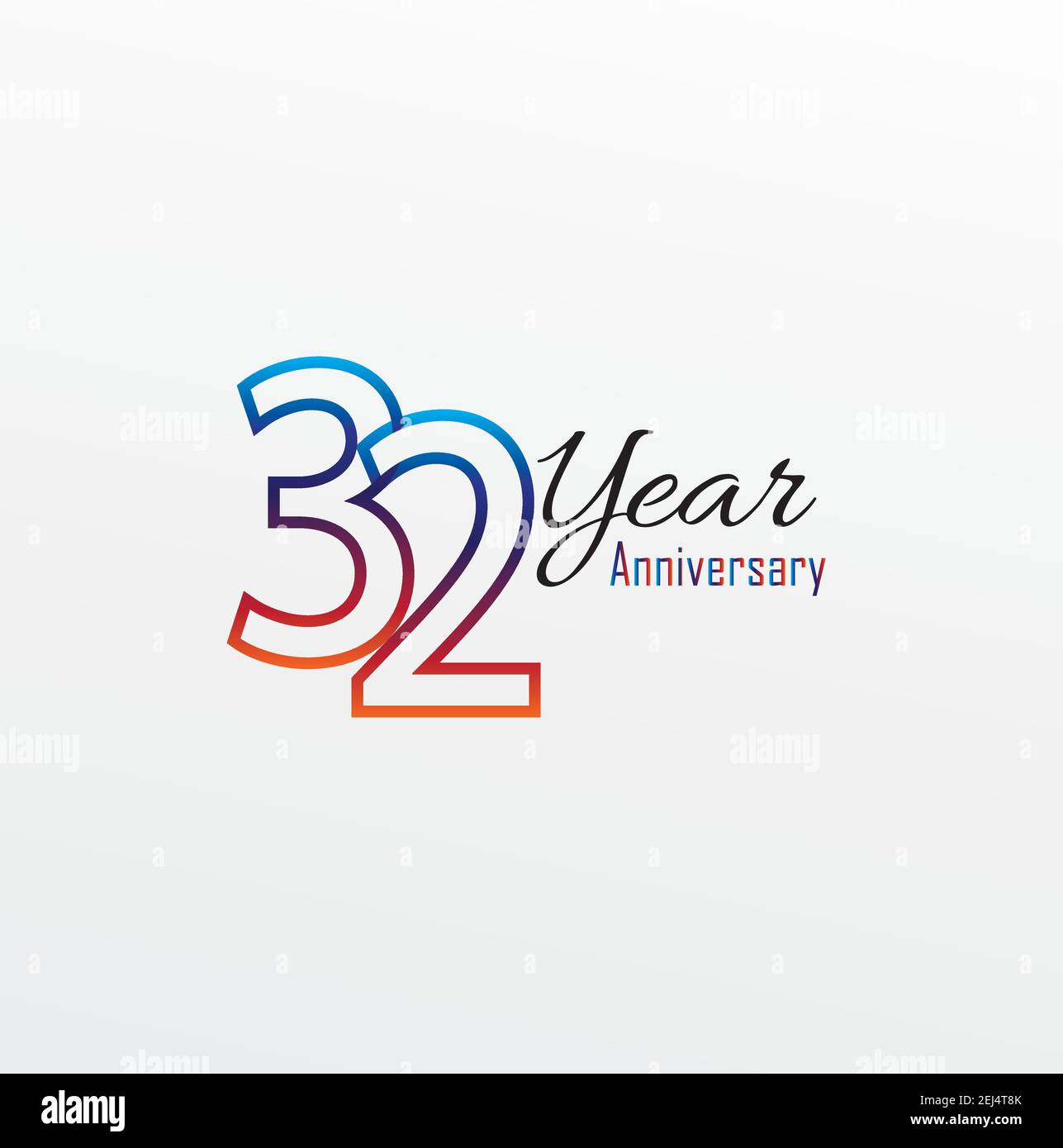 32 years birthday logo hi-res stock photography and images - Alamy