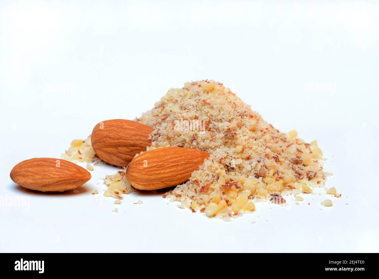 Ground almonds and sweet almonds, almonds with skin ( Prunus dulcis ...