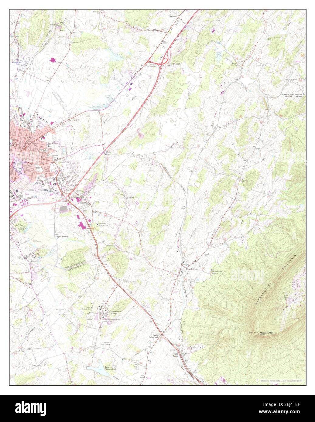 Harrisonburg, Virginia, map 1964, 1:24000, United States of America by ...