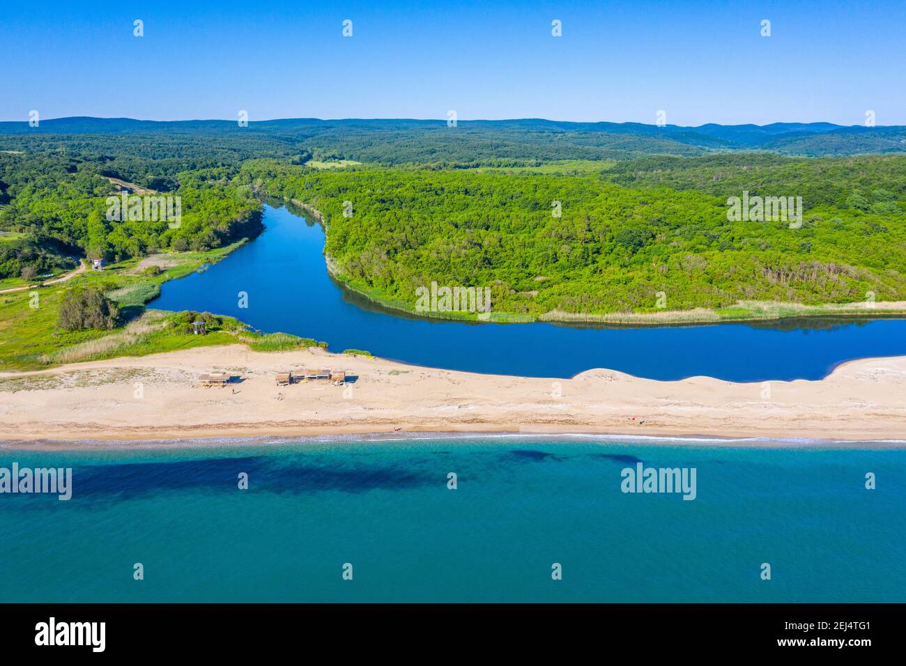 Aerial view of Veleka beach in Bulgaria Stock Photo - Alamy
